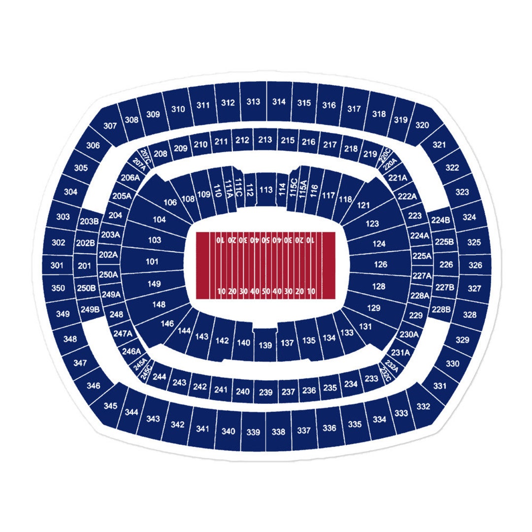 New York Giants Metlife Stadium Sticker - Premium NFL Football Art ...