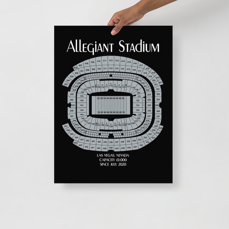 Las Vegas Raiders Allegiant Stadium Seating Chart Poster. NFL - Etsy