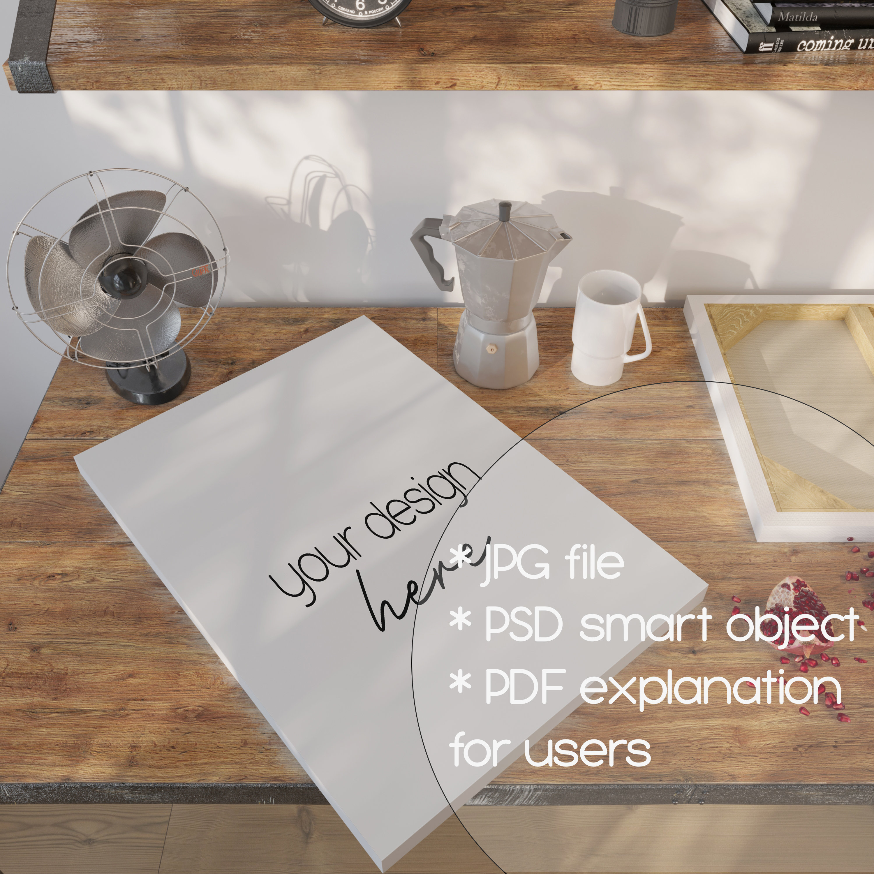 Industrial Canvas Mockup on Desk, Digital Art Mockup in Industrial ...