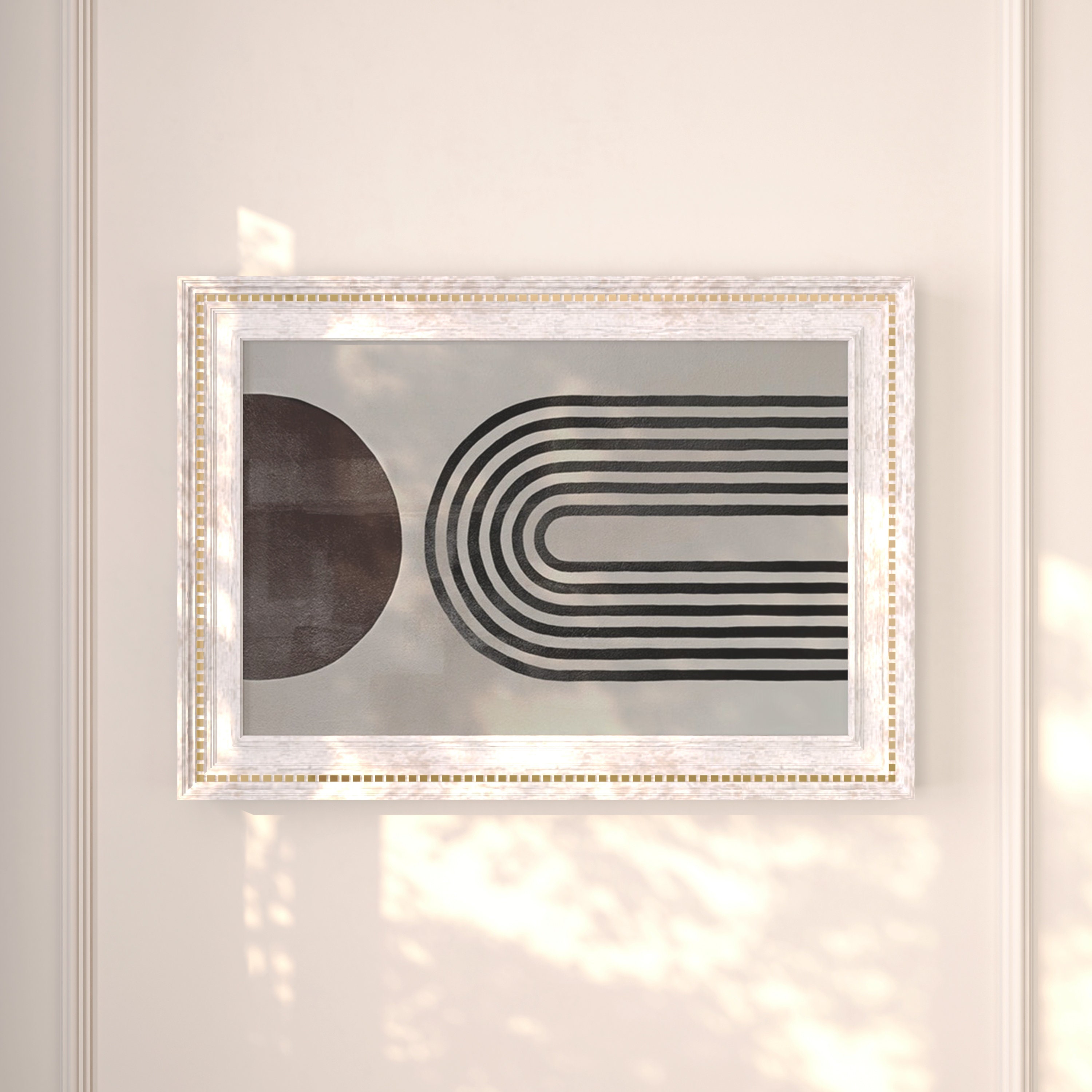Horizontal Single Wood Frame Mockup, Minimalist Digital Poster Mockup ...