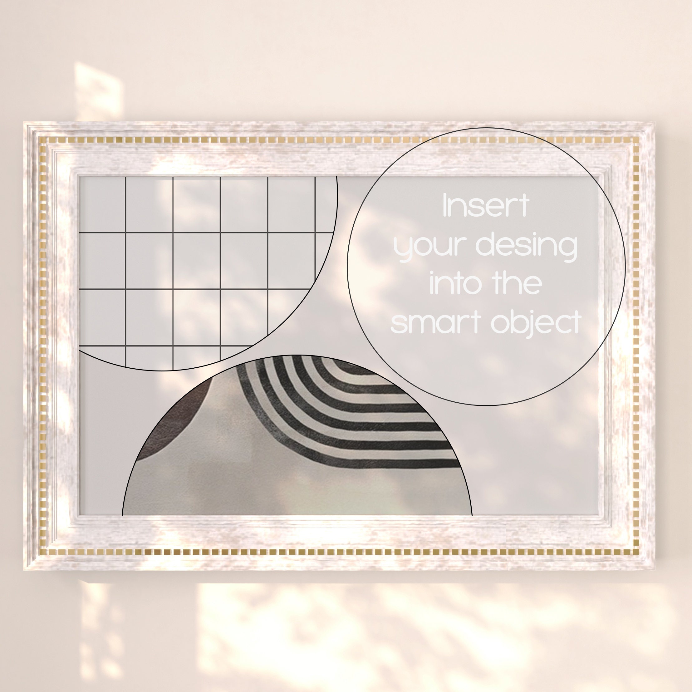 Horizontal Single Wood Frame Mockup, Minimalist Digital Poster Mockup ...