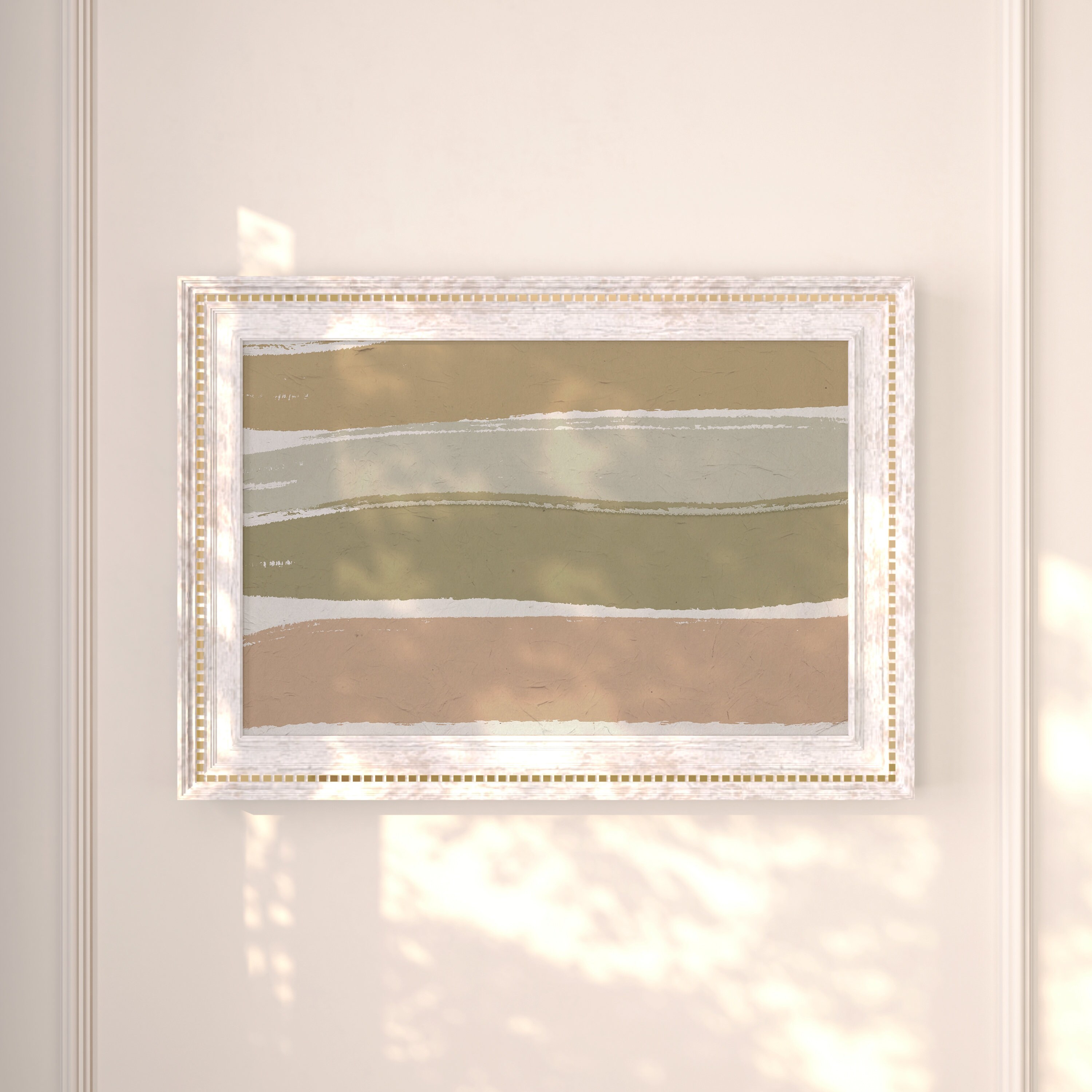 Horizontal Single Wood Frame Mockup, Minimalist Digital Poster Mockup ...