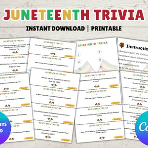 Juneteenth Trivia Game | Juneteenth Quiz | African American History ...