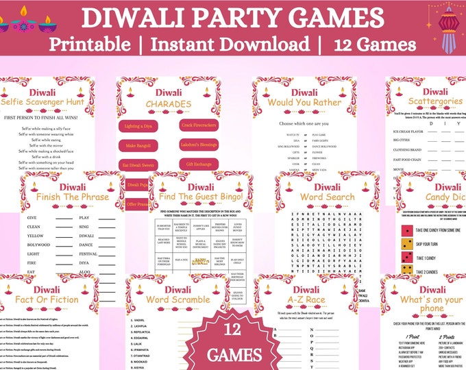 Diwali Games, Diwali Bundle Activity, Diwali Trivia Game, Printable ...