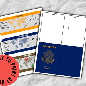 Travel Pretend Play Printable: US Passport Template (PDF) - Etsy