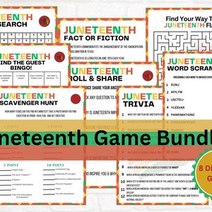 Juneteenth Games Juneteenth Game Bundle Trivia Game Juneteenth Party ...