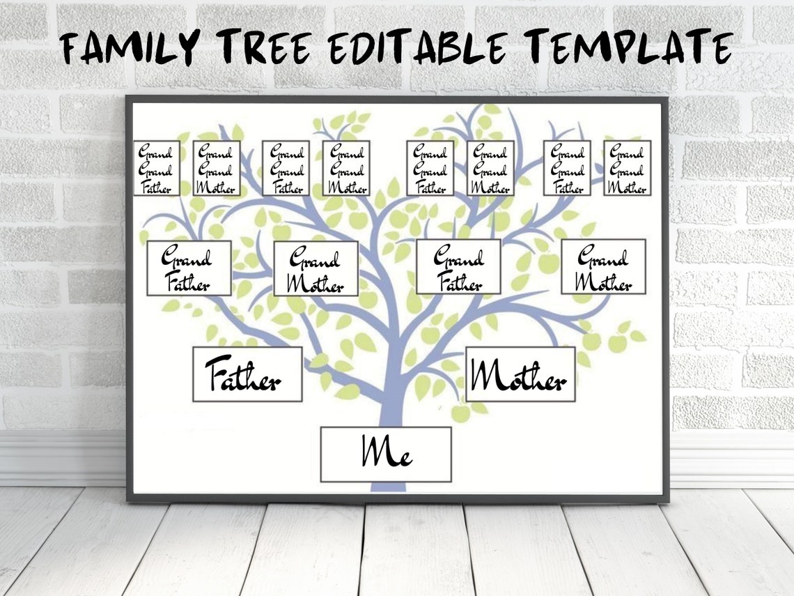 Family Tree Template family Tree Svg Tree of Life Family - Etsy Canada