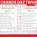 Canada Day Trivia Quiz Game| Printable | Instant Download | Party Game ...