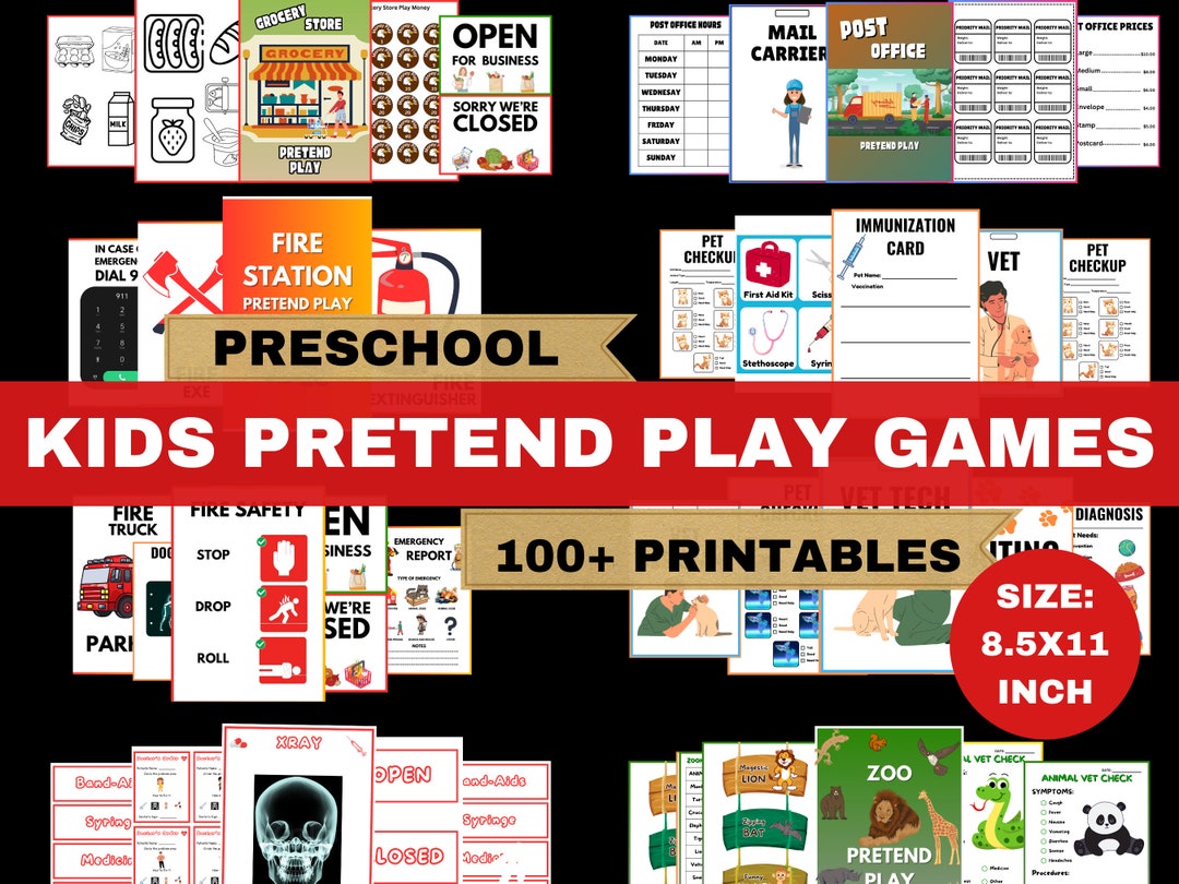 Pretend Play Bundle Dramatic Kids Educational Activity | Educational ...