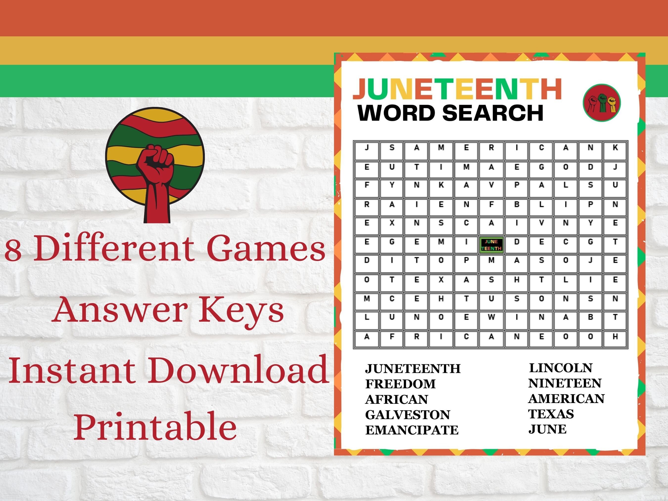 Juneteenth Games Juneteenth Game Bundle Trivia Game - Etsy