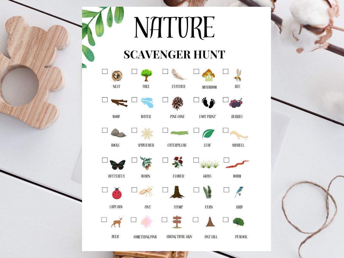 Printable Scavenger Hunt Nature Scavenger Hunt Outdoor Scavenger Hun ...