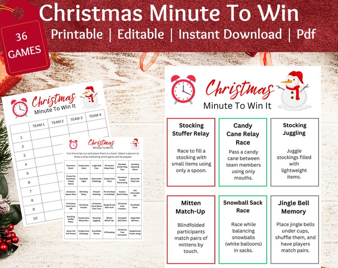Minute to Win It Games Minute to Win It Christmas Games Christmas Games ...