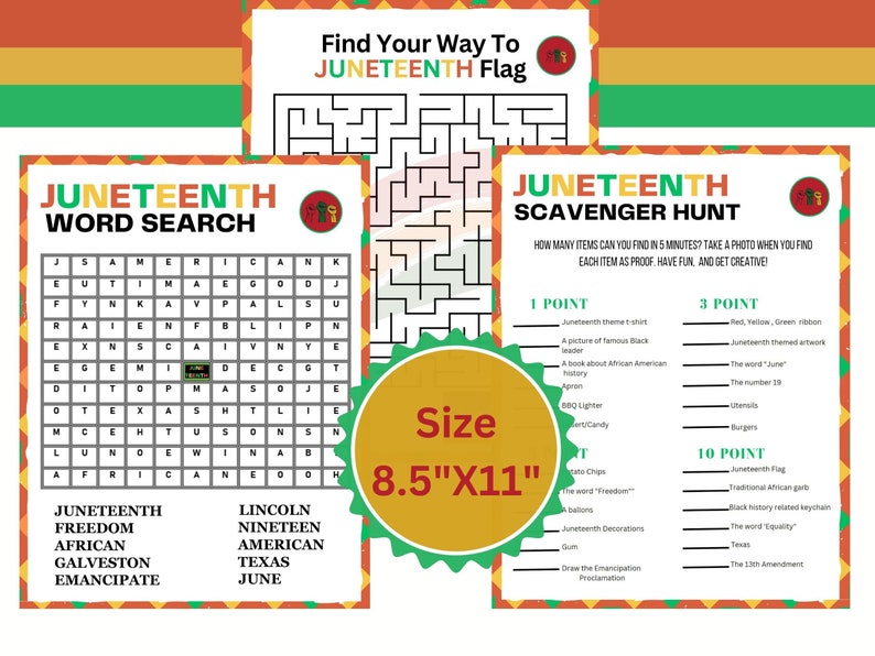 Juneteenth Games Juneteenth Game Bundle Trivia Game - Etsy