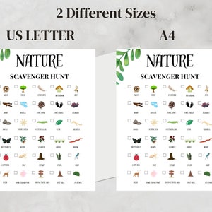 Printable Scavenger Hunt | Nature Scavenger Hunt | Outdoor Scavenger ...