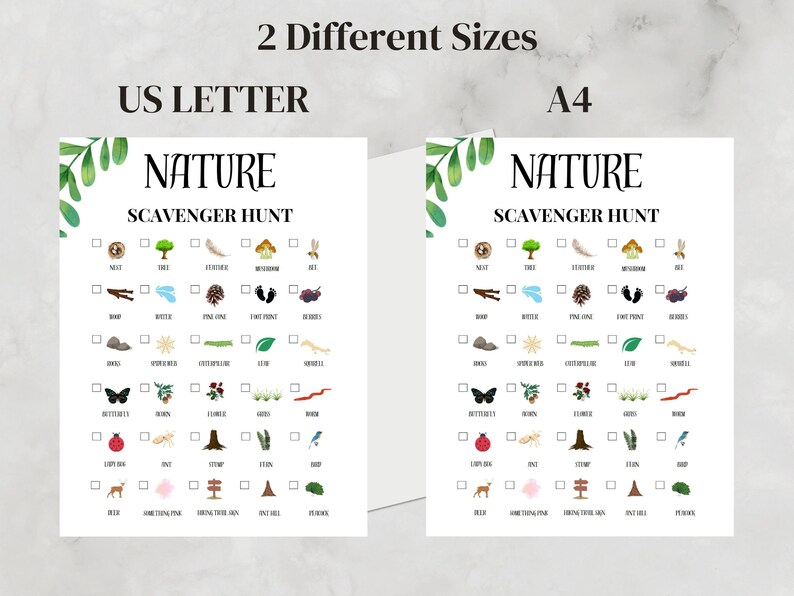 Printable Scavenger Hunt Nature Scavenger Hunt Outdoor Scavenger Hun ...