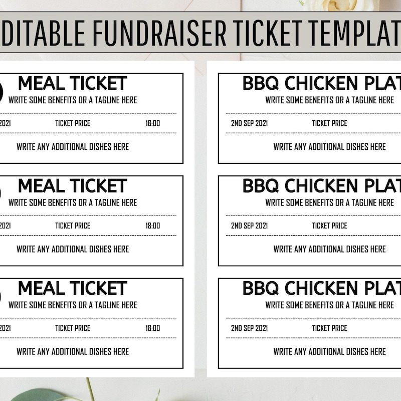 Bbq Ticket Template - Etsy