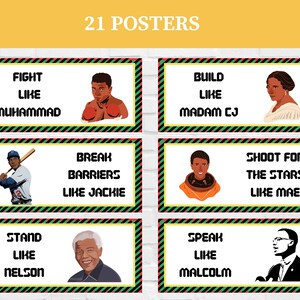 Black History Month Bulletin Board, Black History Educational Posters ...