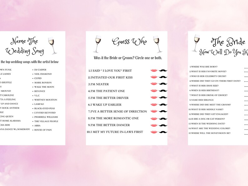 Clean Bachelorette Games Bundle Bachelorette Party Games - Etsy