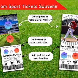 Physical Laminated Sports Game Ticket Stub Customized Sports Ticket ...