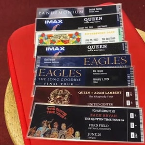 Personalized for You Laminated Concert Ticket Stub | Ticket Keepsake ...