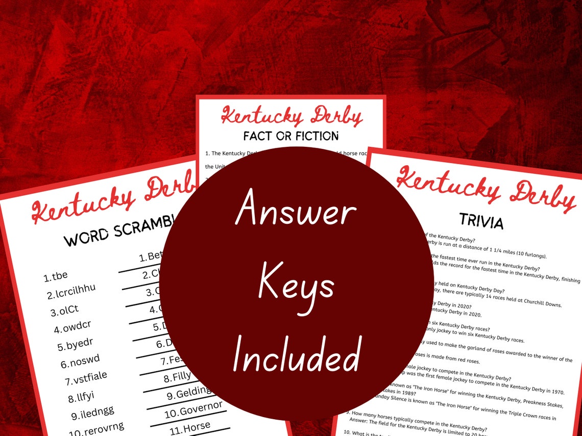 Kentucky Derby Games | Kentucky Word Search | Derby Adult Games ...