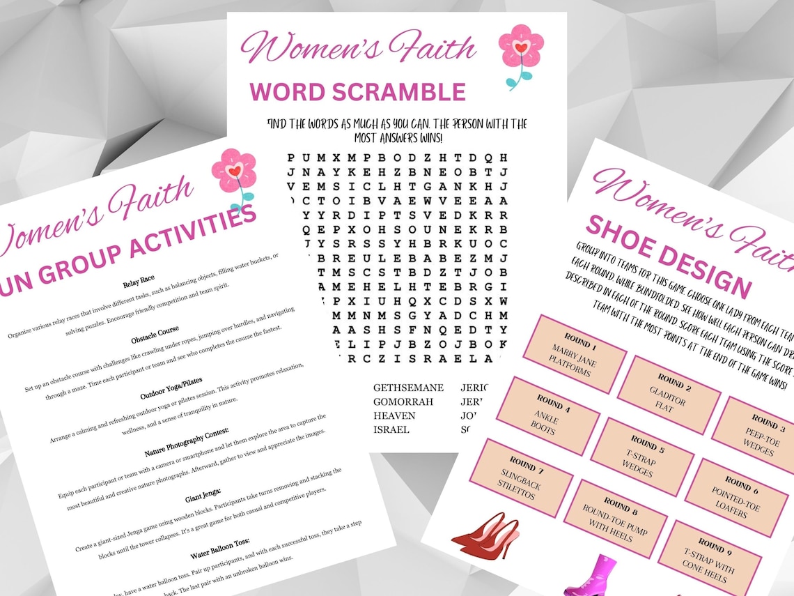 Womens Ministry Game Printable Game Fun Games Bible Etsy