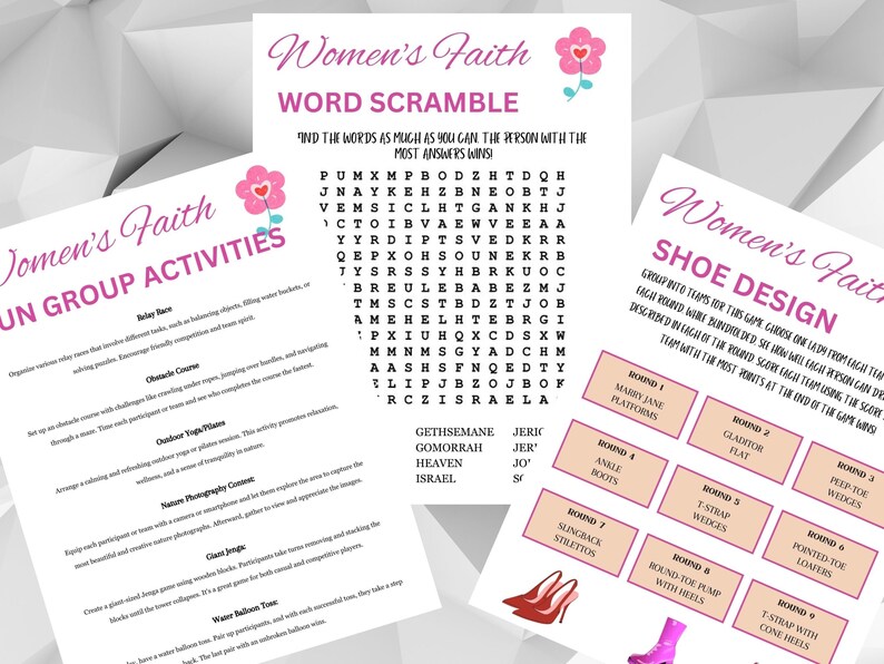 Women's Ministry Game | Printable Game | Fun Games | Bible Game ...