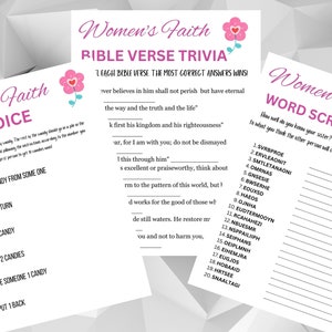 Women's Ministry Game Printable Game Fun Games Bible Game Christian ...