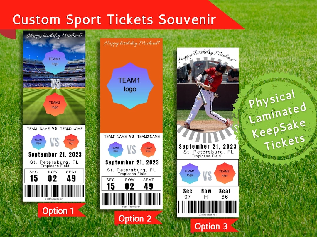 Physical Laminated Sports Game Ticket Stub Customized Sports Ticket ...