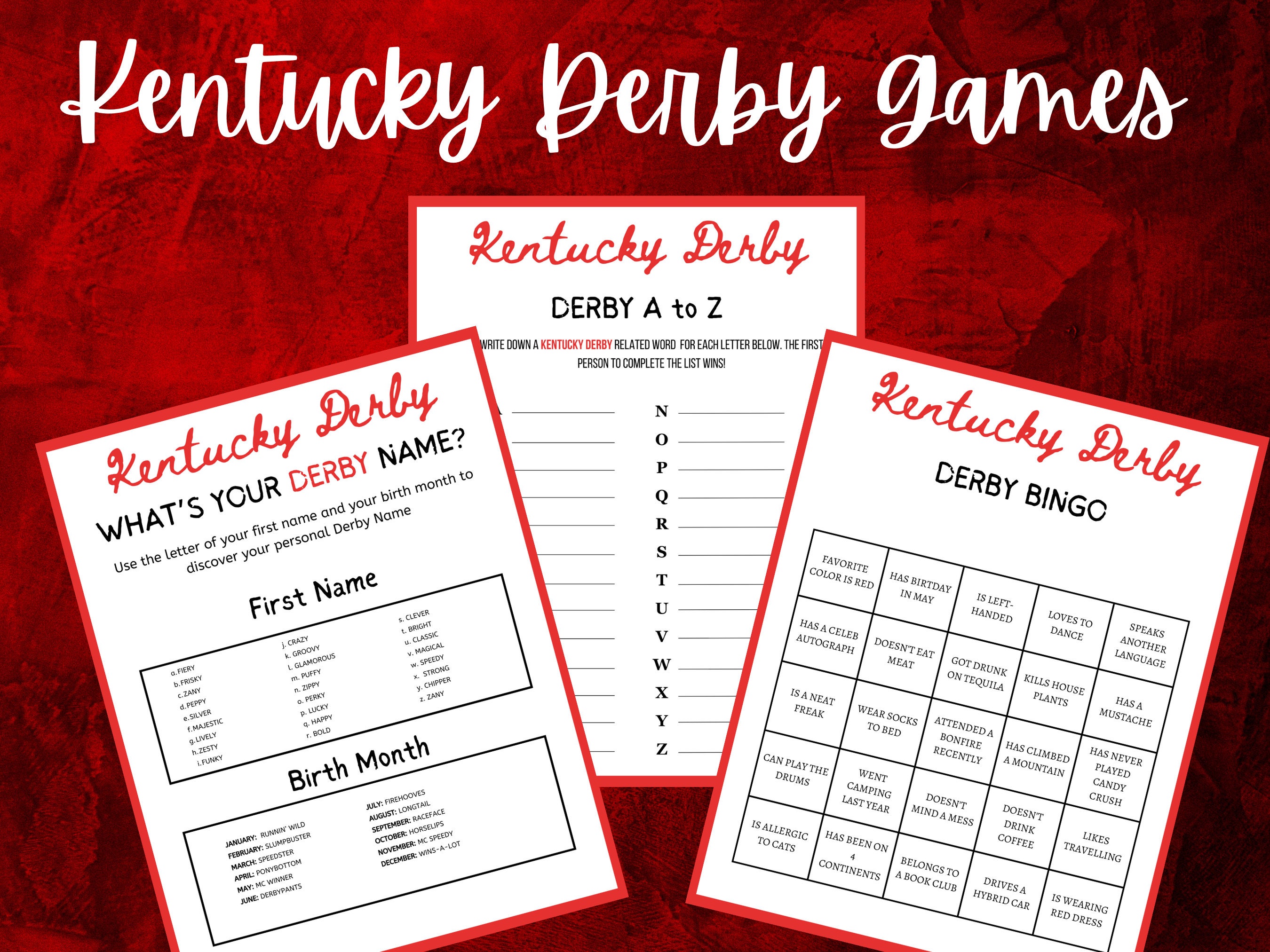 Kentucky Derby Games | Kentucky Word Search | Derby Adult Games ...
