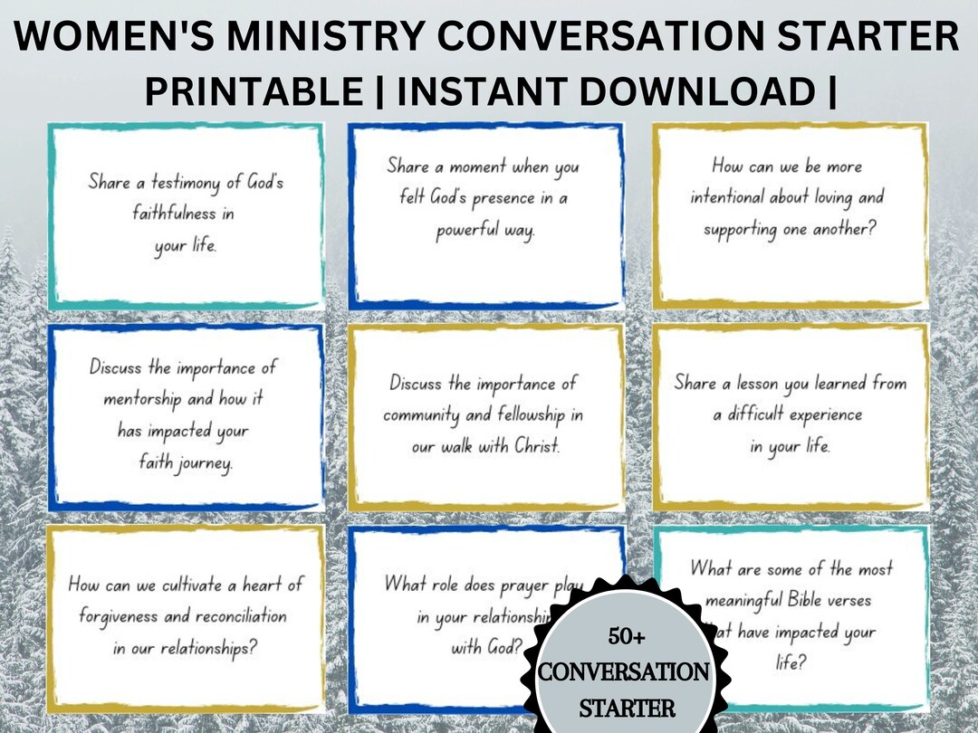 Women Ministry Conversation Starter | Women's Ministry Games ...