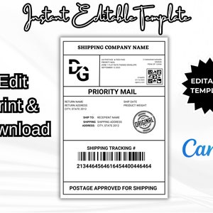 Fake Shipping Label Template Fake Mail Shipping Label Template Mail ...