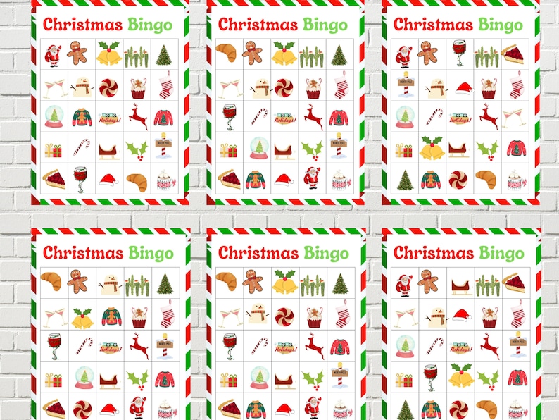 Christmas Bingo Printable Christmas Party Games Christmas - Etsy