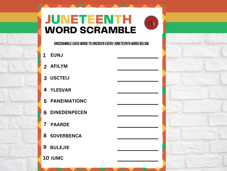 Juneteenth Games Juneteenth Game Bundle Trivia Game - Etsy