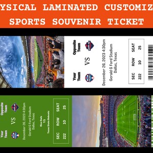 Physical Laminated Sports Game Ticket Stub Customized Sports Ticket ...