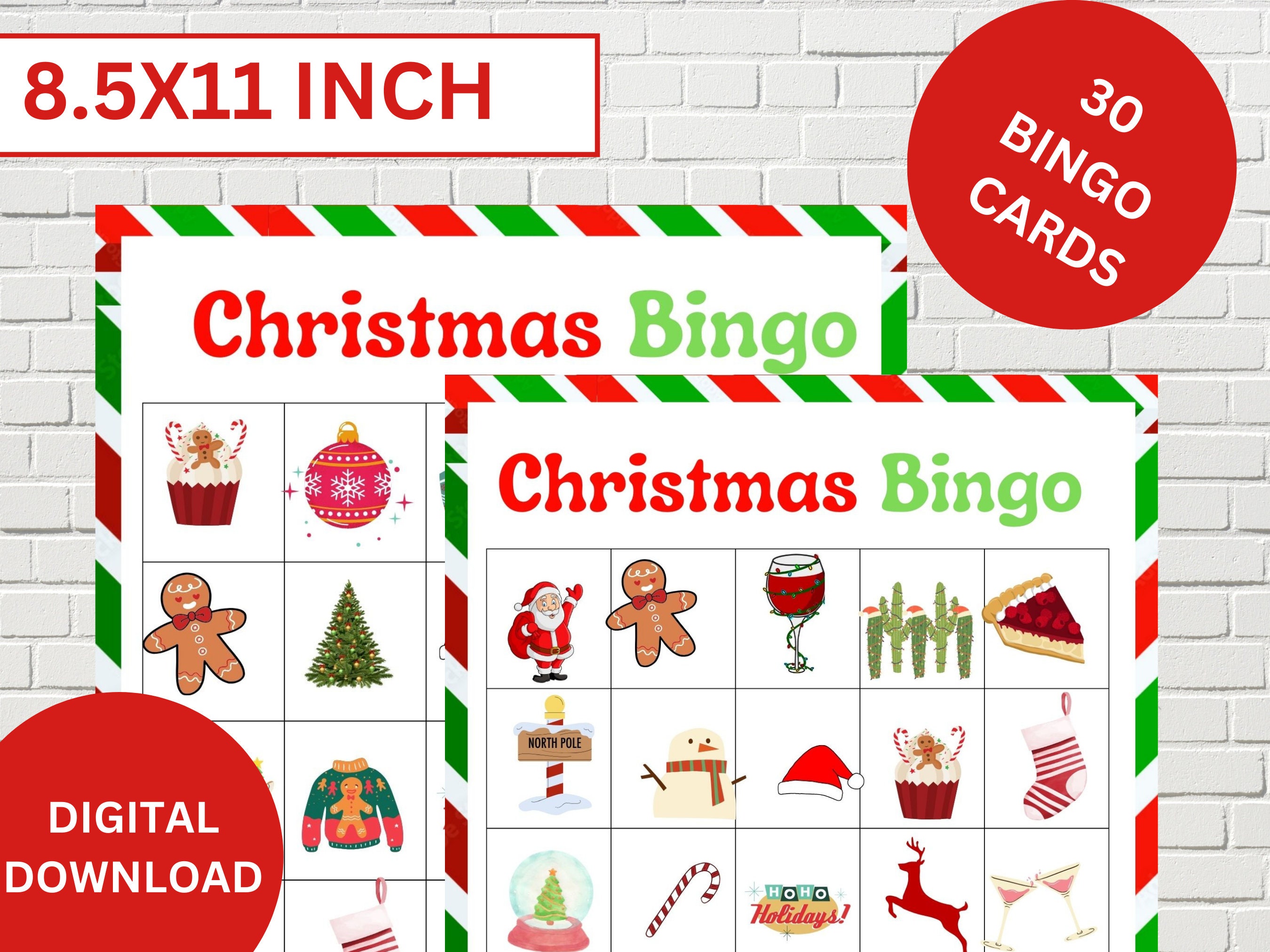 Christmas Bingo Printable, Christmas Party Games, Christmas Games ...