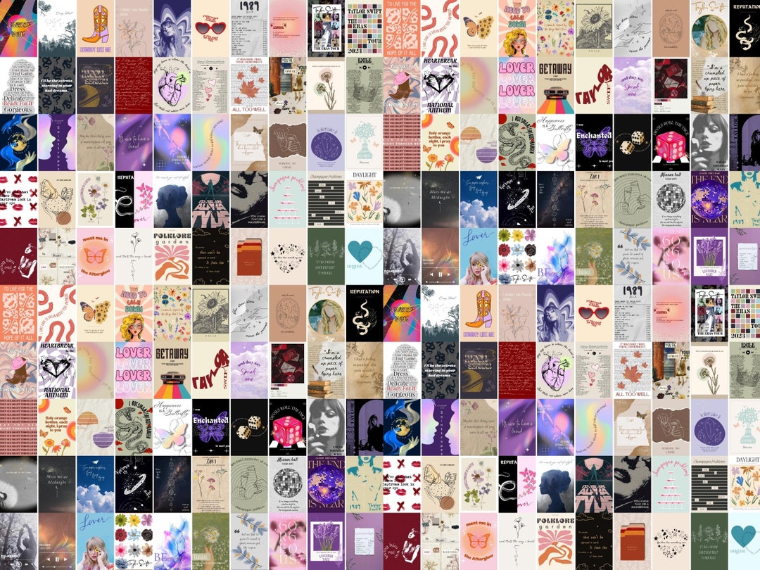 100 Pcs TS Wall Posters Preppy Room Decor Eras Tour Minimalist Music ...