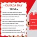 Canada Day Trivia Quiz Game Printable Instant Download Party Game Night ...