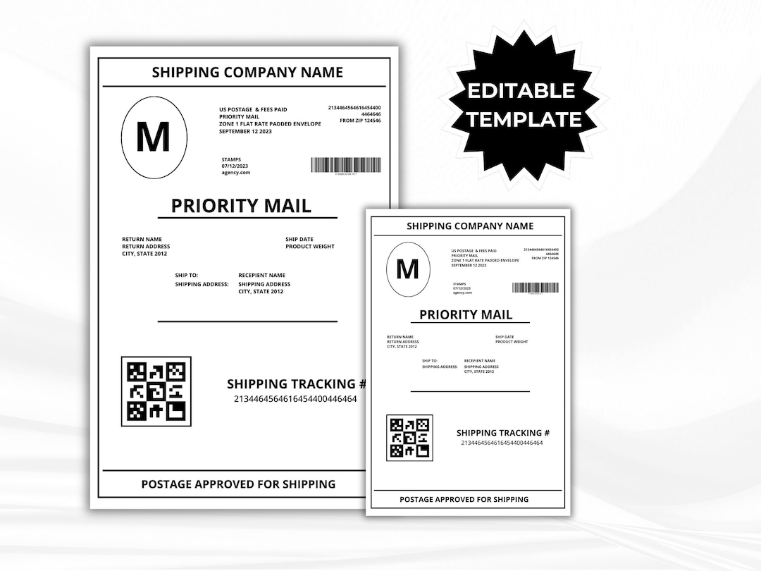 Fake Shipping Label Template Fake Mail Shipping Label Template Mail ...