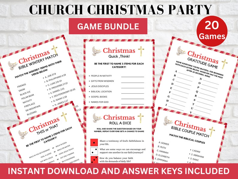 Church Christmas Party Games, Bible Study Games, Christian Christmas ...