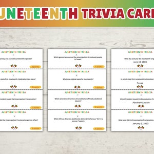 Juneteenth Trivia Game | Juneteenth Quiz | African American History ...