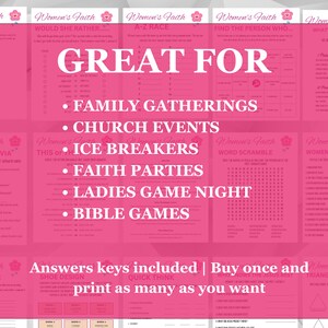 Women's Ministry Game | Printable Game | Fun Games | Bible Game ...