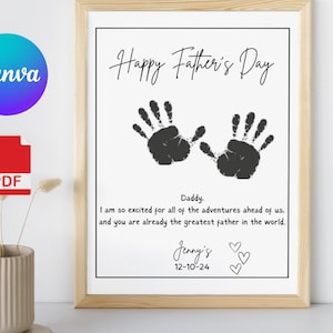 Dad Handprint Craft Fathers Day Handprint Art First Fathers Day Unique ...