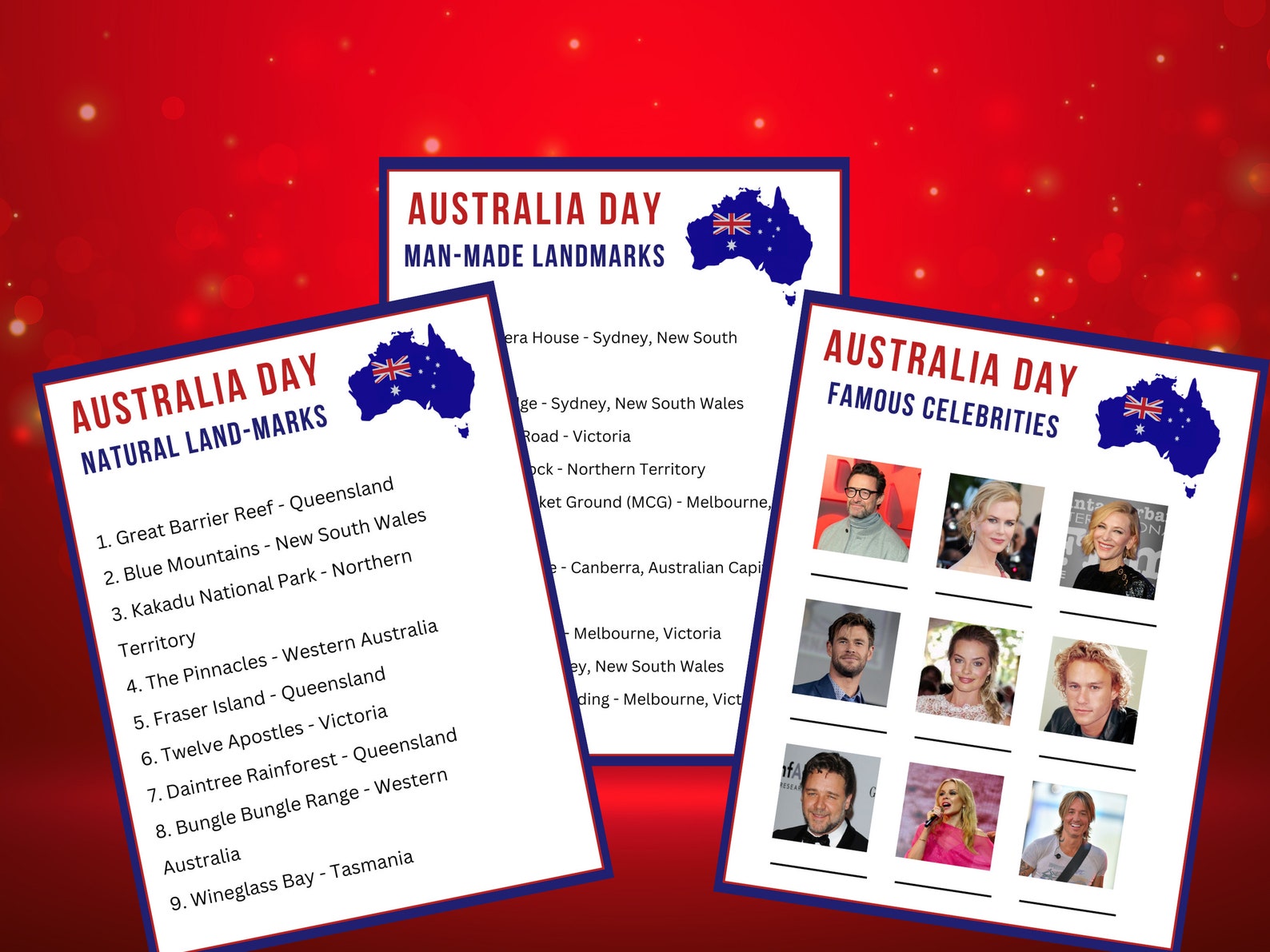 Australia Day Party Games, Australia Day Games, Australia Activities ...