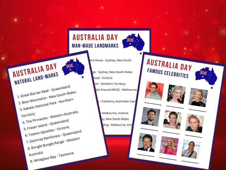Australia Day Party Games, Australia Day Games, Australia Activities ...