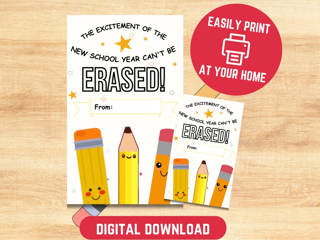 Printable Back to School Tags Supplies Art and Craft Gift Tag Template ...