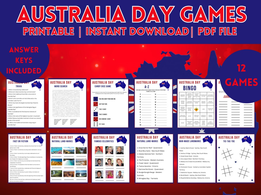 Australia Day Party Games, Australia Day Games|, Australia Activities ...