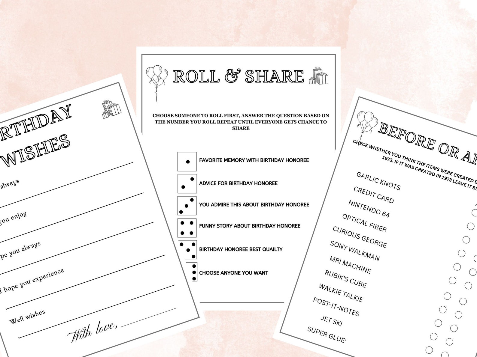 50th Birthday Party Games 80th Birthday Party Games 50th - Etsy