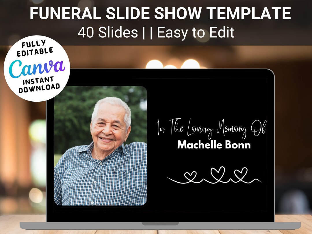 Funeral Photo Slideshow Template in Loving Memory | Celebration of Life ...