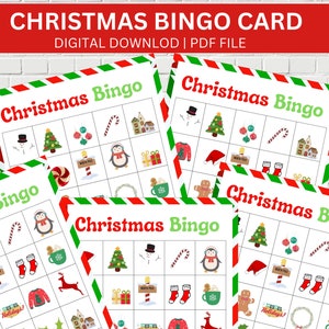 Christmas Bingo Printable, Christmas Party Games, Christmas Games ...